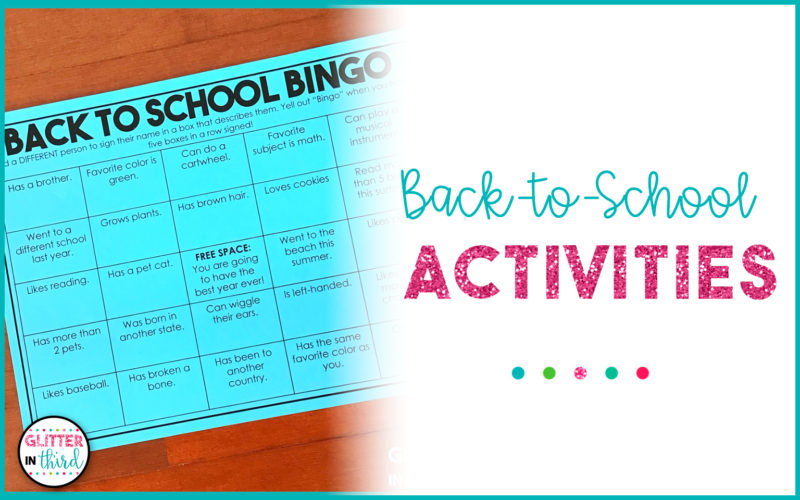 Simple and Easy Activities to Welcome Kids Back to School - Glitter in ...