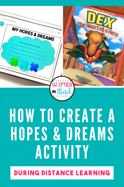 Create excitement for the year using hopes and dreams - Glitter in Third