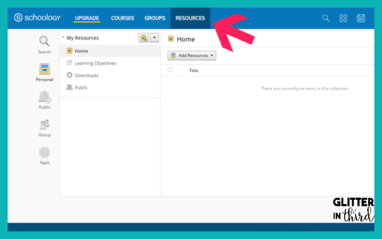 How to Upload Google Resources on Schoology - Glitter in Third