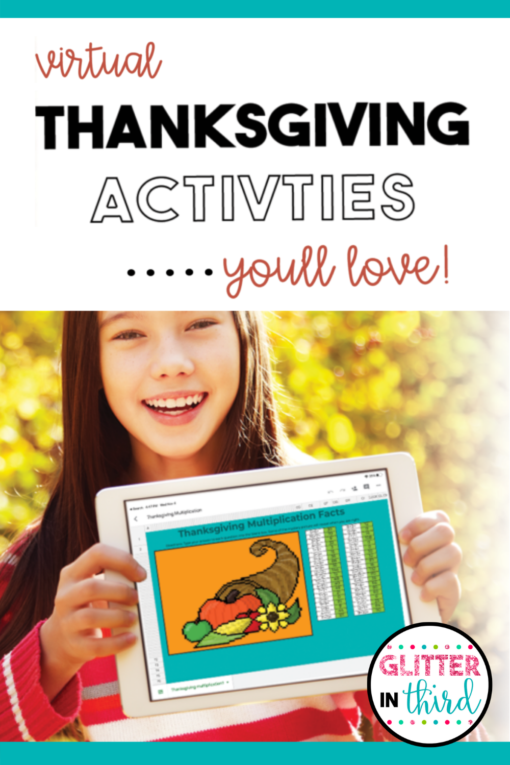 Virtual Thanksgiving Activities You'll LOVE - Glitter in Third