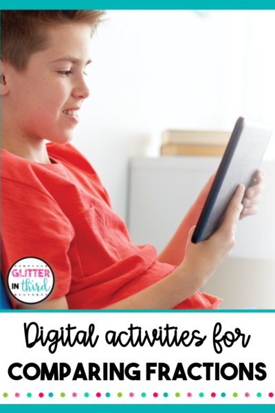 Digital Activities for Comparing Fractions - Glitter in Third