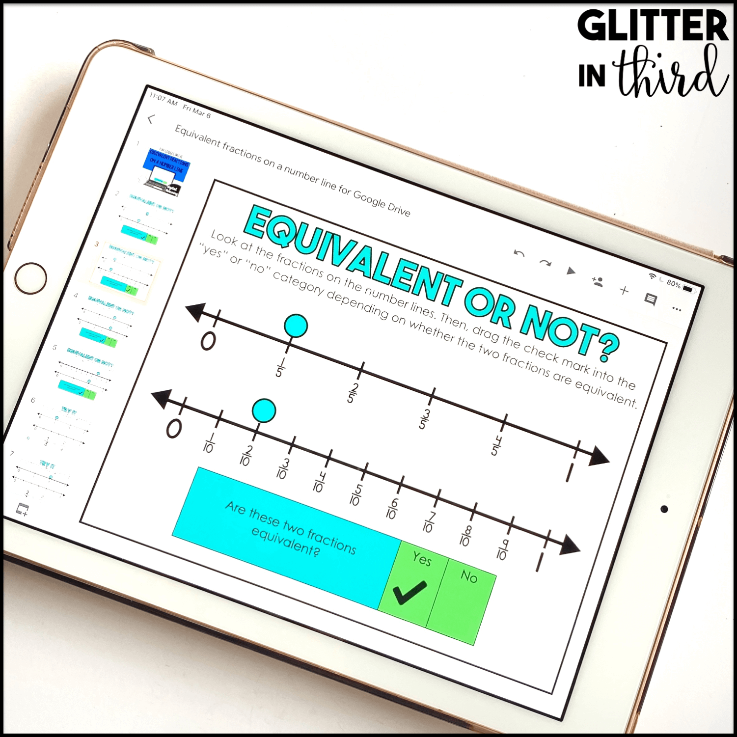 7 Hands-On Activities for Teaching Equivalent Fractions - Glitter in Third