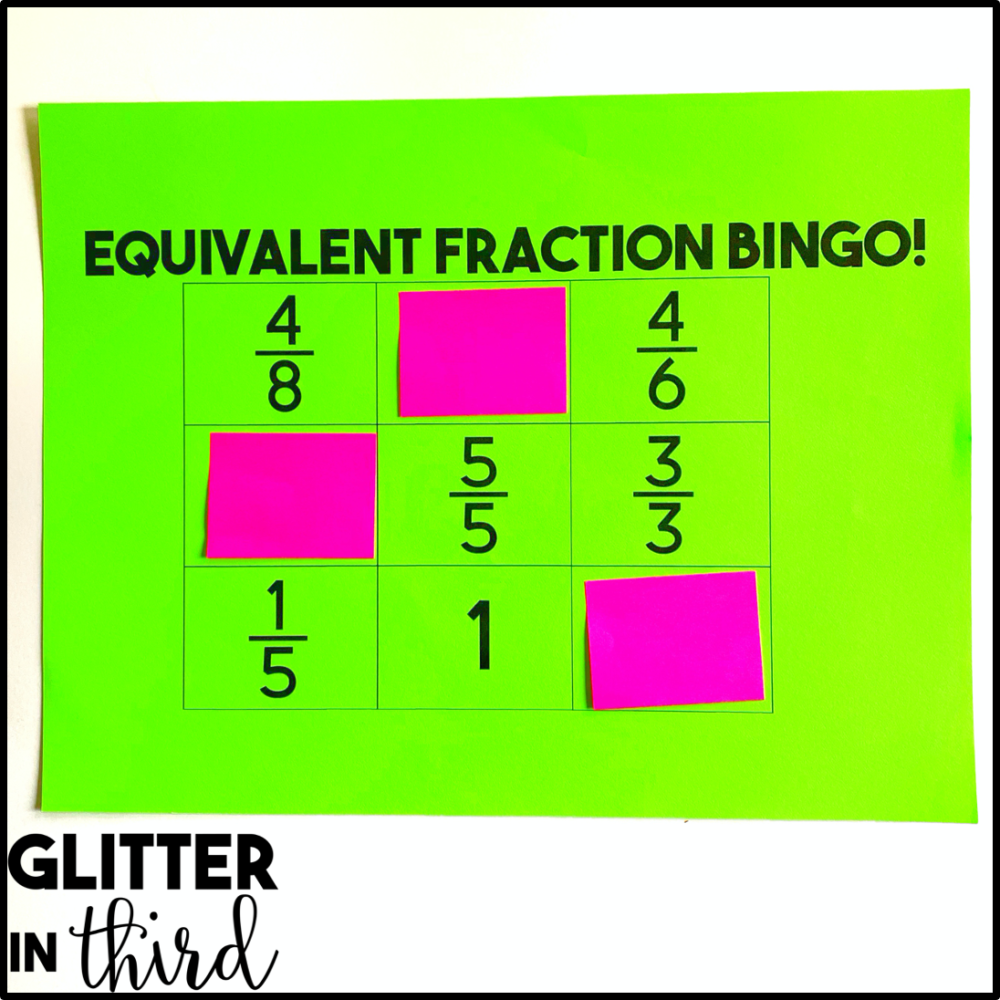 7 Hands On Activities For Teaching Equivalent Fractions Glitter In Third