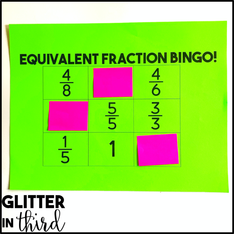 7 Hands-On Activities for Teaching Equivalent Fractions - Glitter in Third