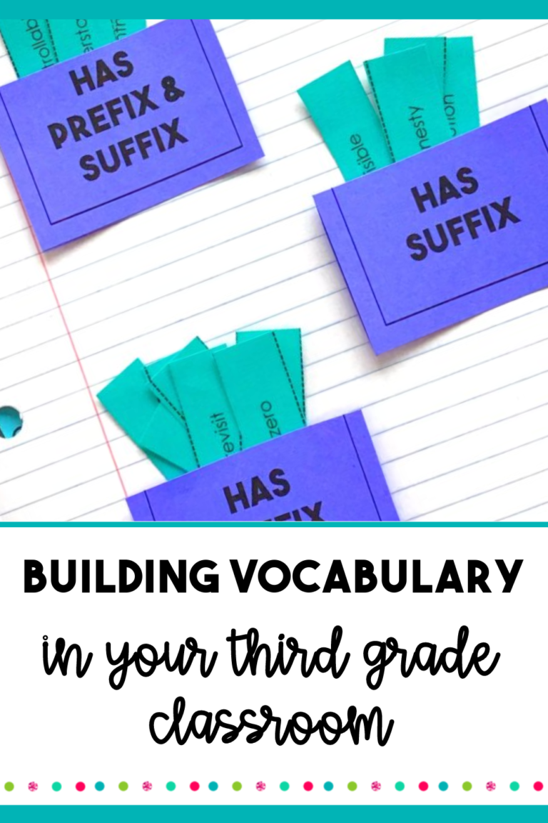 Building Vocabulary Activities in A 3rd Grade Classroom - Glitter in Third