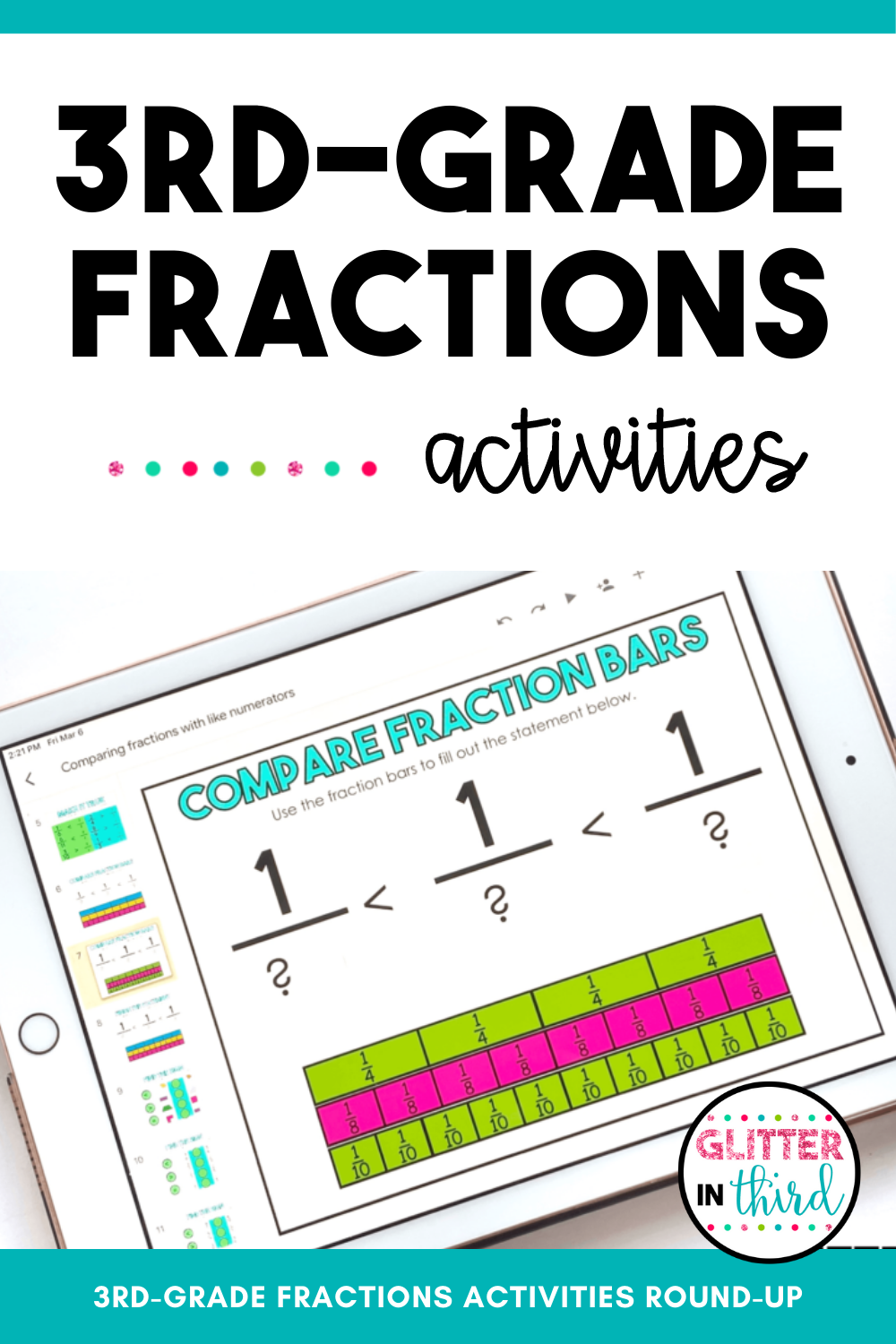 The BEST 3rd-Grade Fractions Activities ROUND-UP - Glitter in Third