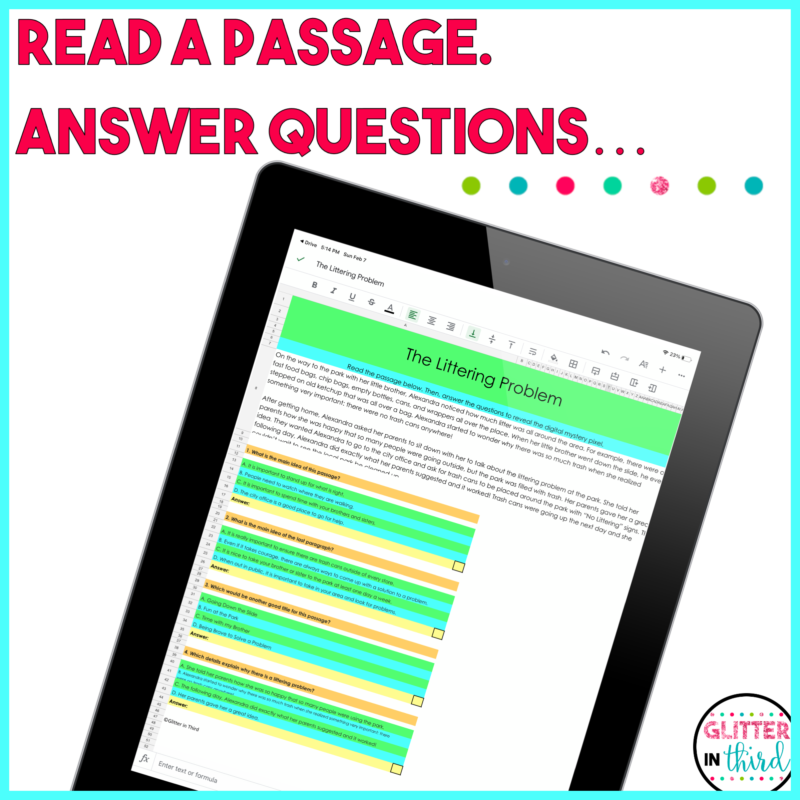 Fun Reading Comprehension Activities for Your Classroom - Glitter in Third