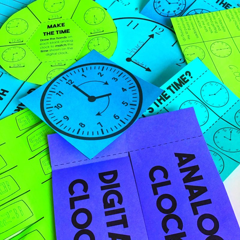 Hands-On Telling Time Activities & Games - Glitter in Third