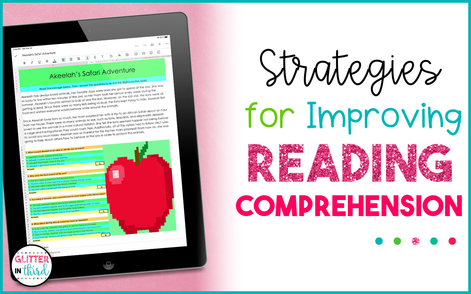 4 Strategies To Improve Reading Comprehension Glitter In Third