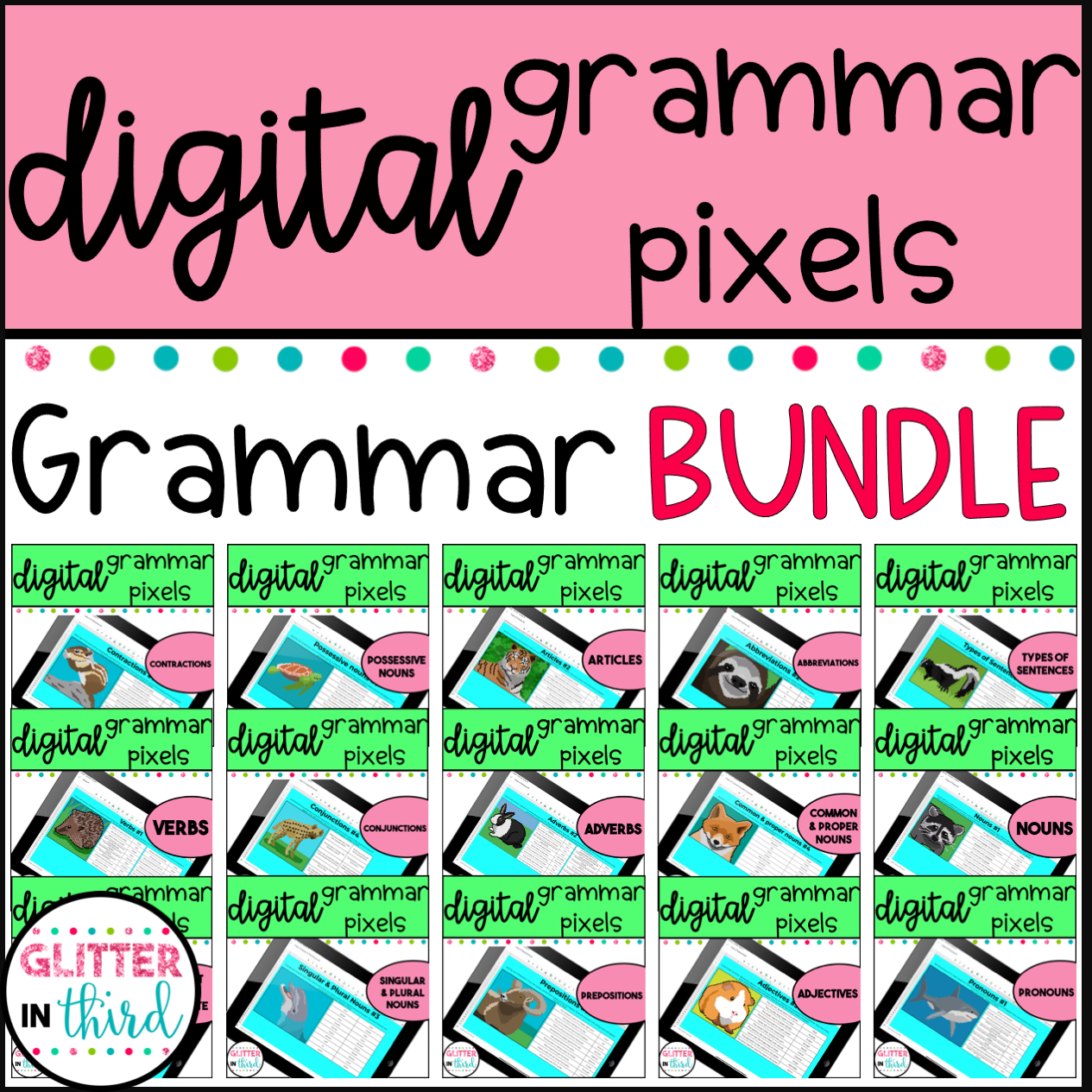 How to Make Teaching Grammar FUN - Glitter in Third