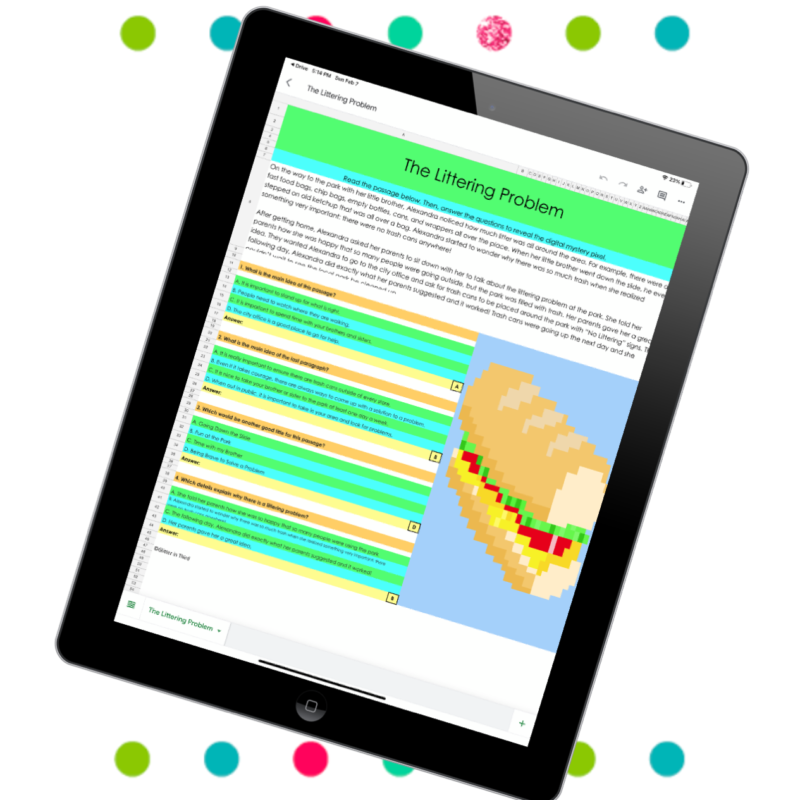 How to use main idea activities and resources - Glitter in Third