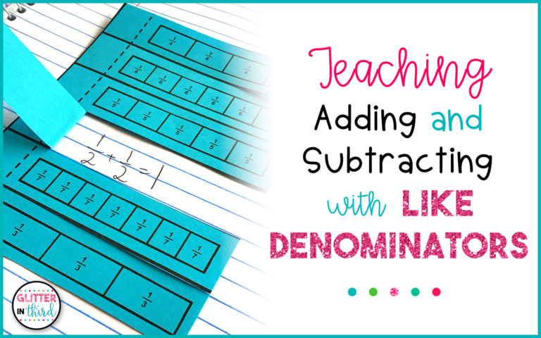 How to Teach Adding and Subtracting Fractions with Like Denominators ...