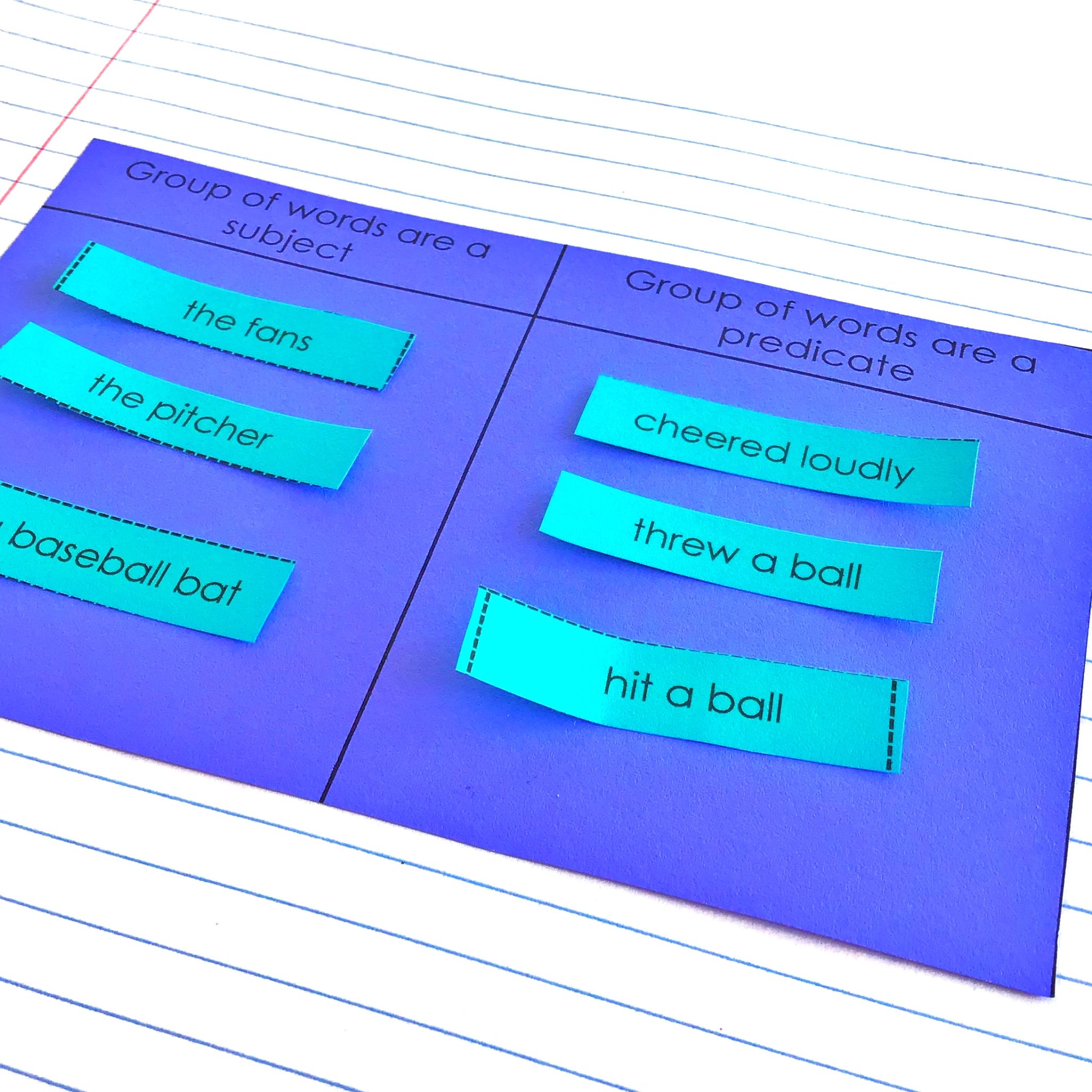 Digital Games and Activities for Subject and Predicate - Glitter in Third