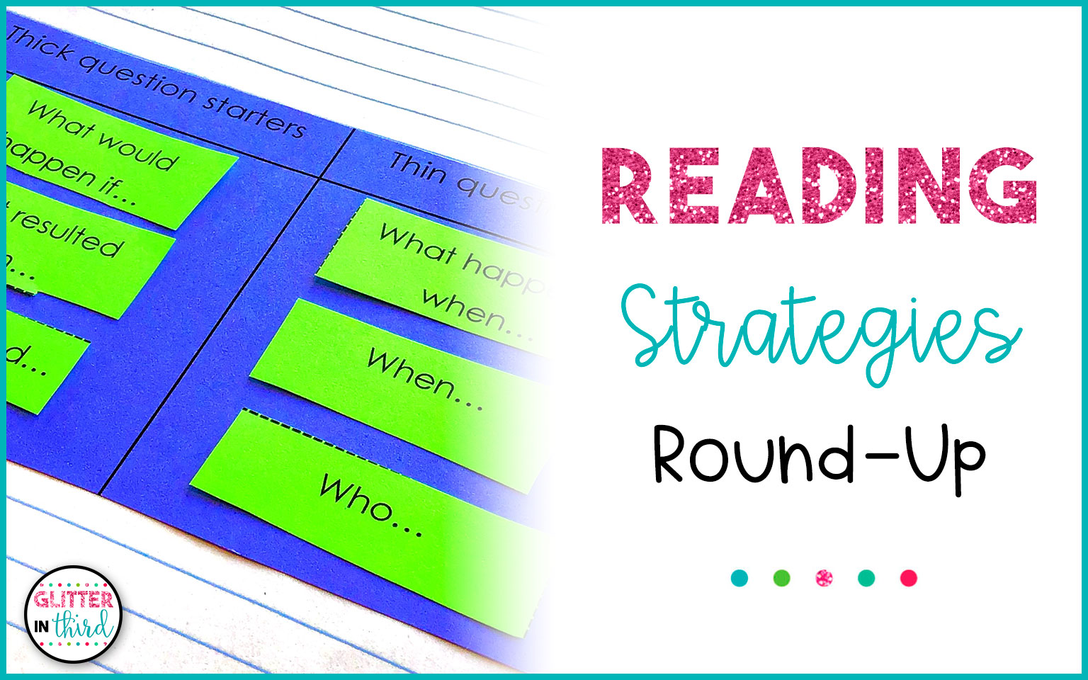 3rd Grade Reading Strategies Round Up Glitter In Third