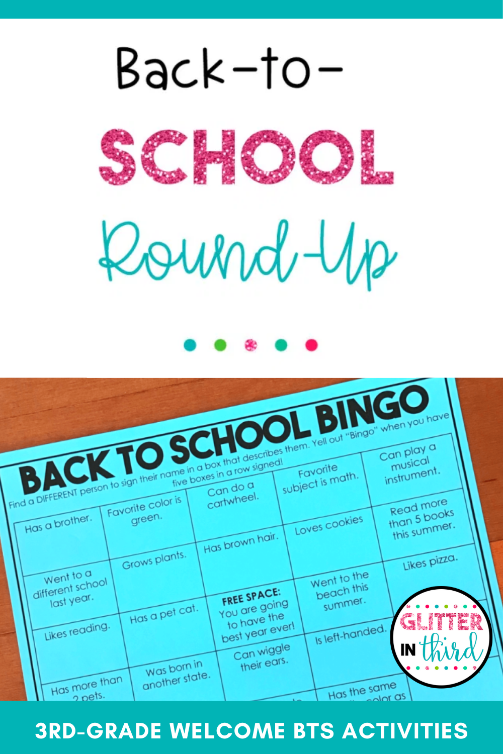 Welcome Back-to-School Activities ROUND-UP - Glitter in Third