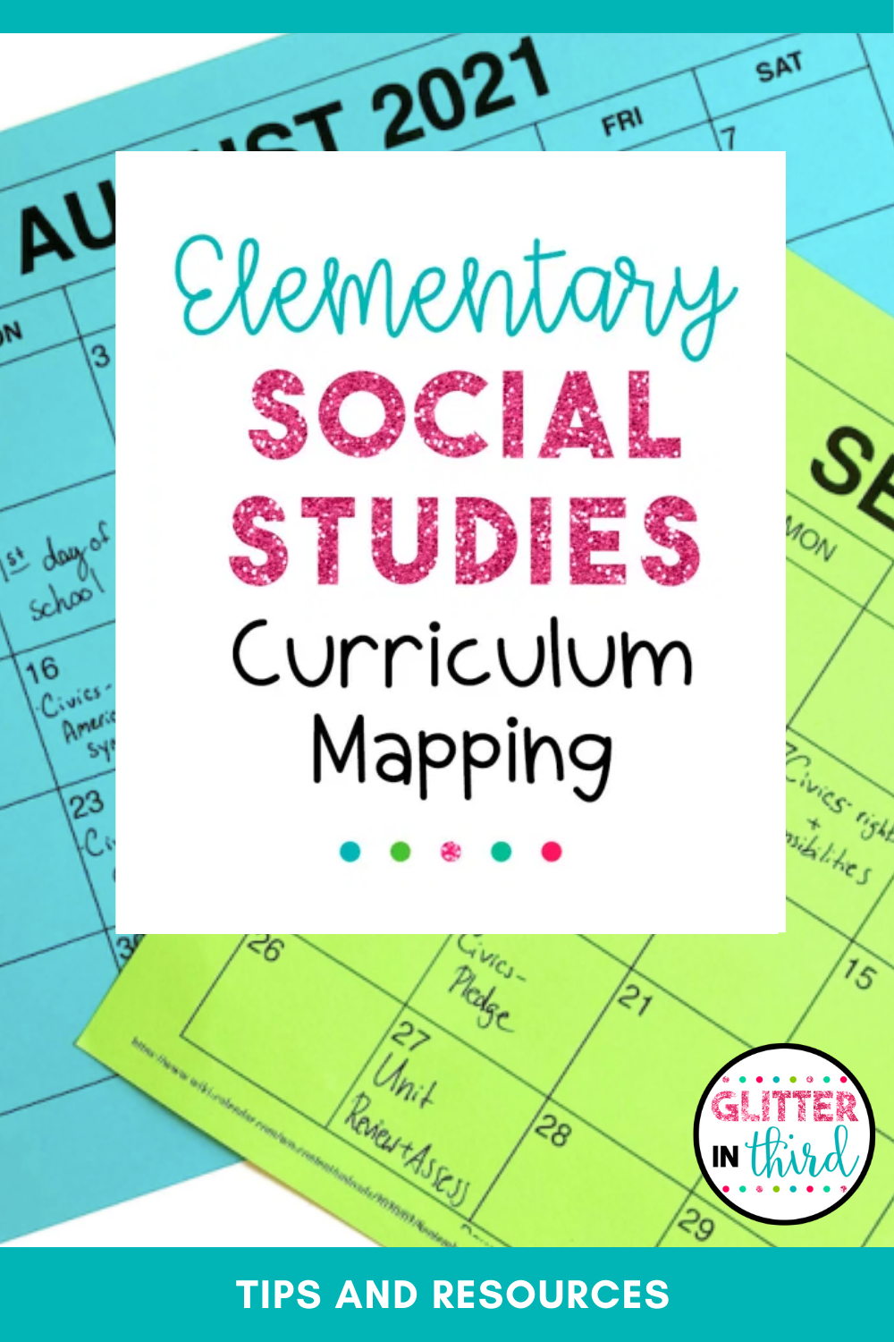 How to Do Social Studies Curriculum Mapping - Glitter in Third