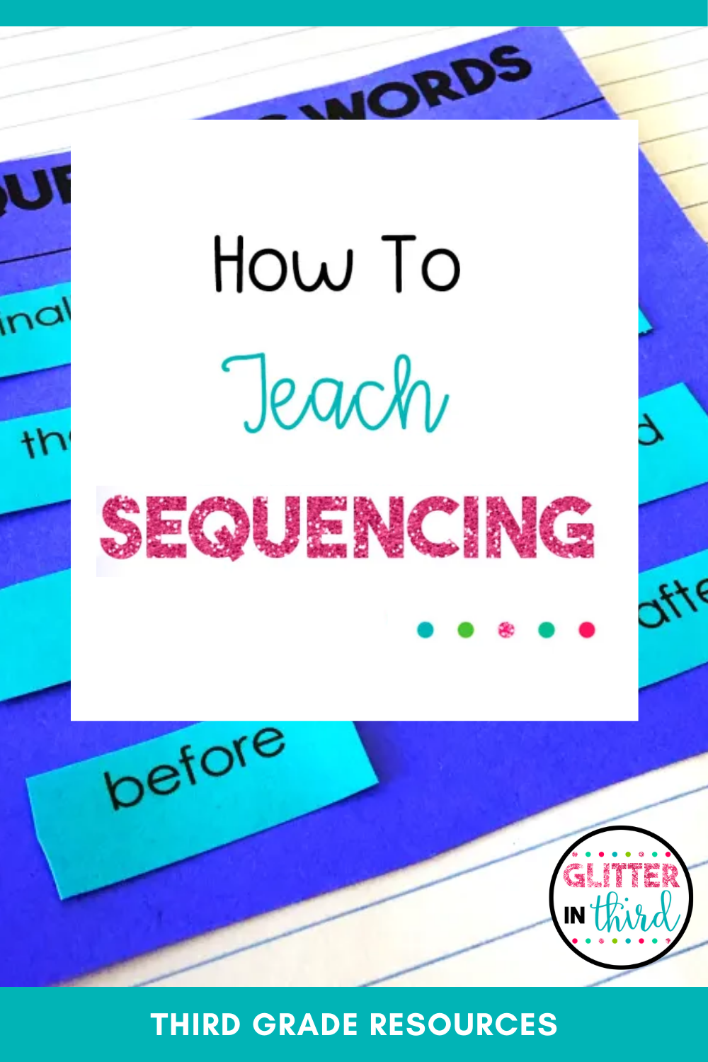 How to Teach Sequencing of Events Activities - Glitter in Third