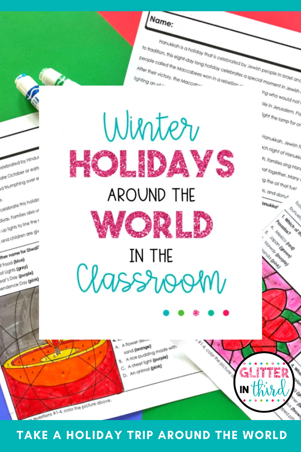 How to Teach Winter Holidays Around the World for Kids - Glitter in Third