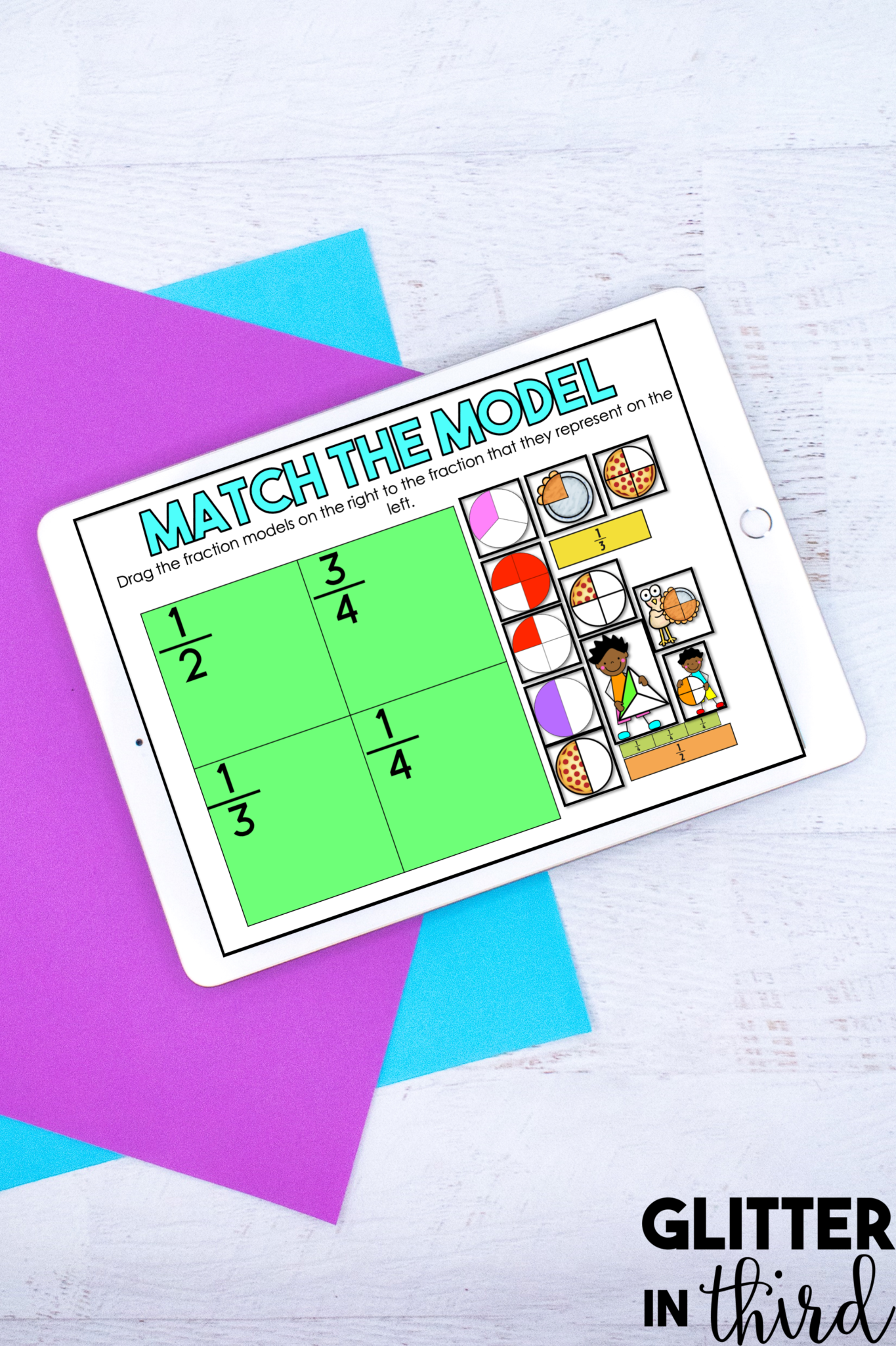 How to Use Hands-On Fraction Activities - Glitter in Third