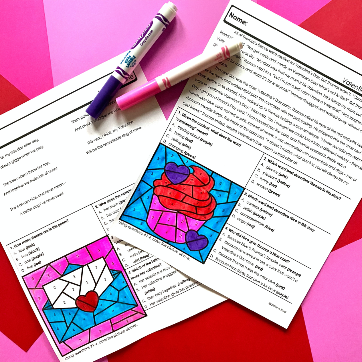 Valentine’s Day Reading and Math Worksheets Your Students Will LOVE ...