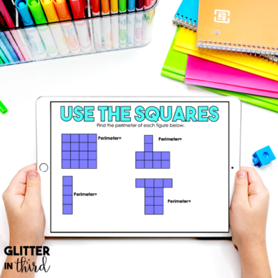 Digital Area and Perimeter Games to ENGAGE Students - Glitter in Third