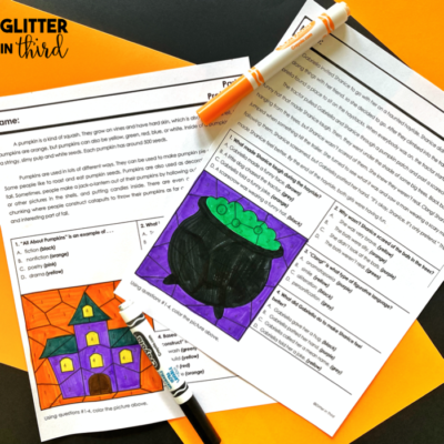 FREE Halloween multiplication color-by-number resources! - Glitter in Third