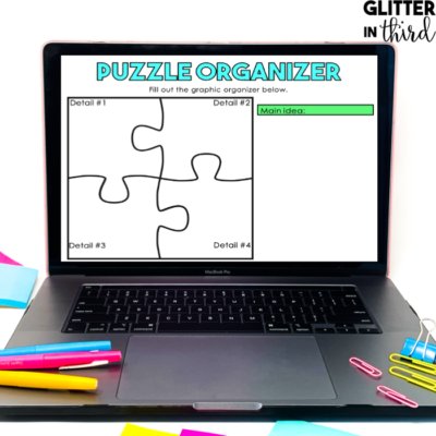 3 Ways to Use A Main Idea and Details Graphic Organizer - Glitter in Third