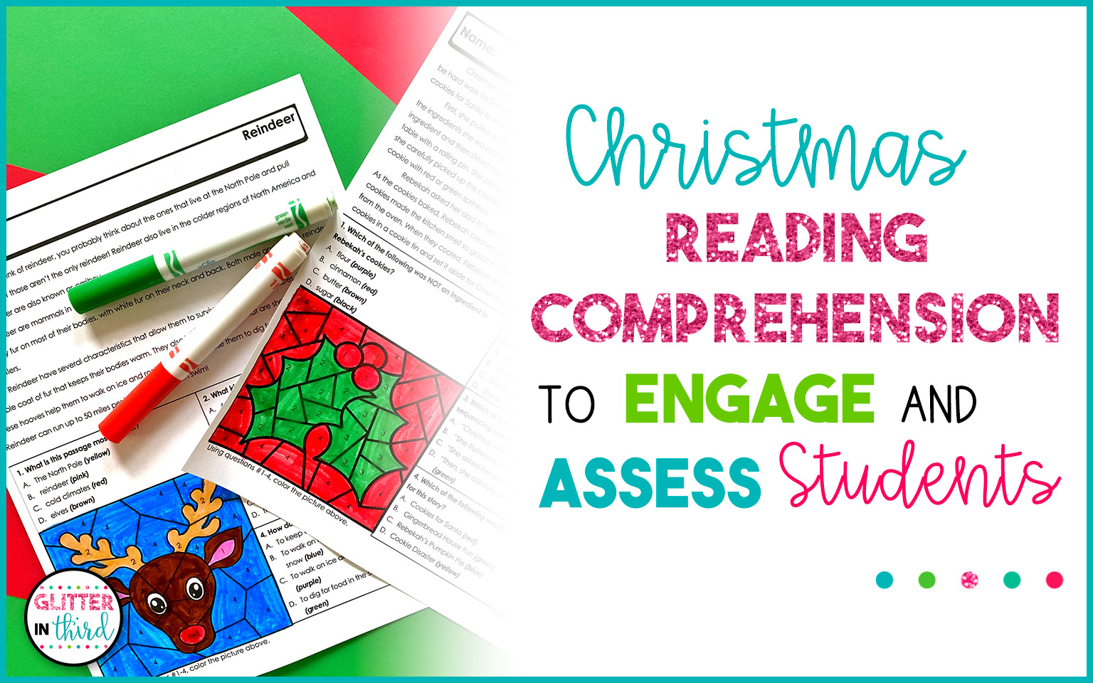 Christmas Reading Comprehension To ENGAGE And ASSESS Students Glitter