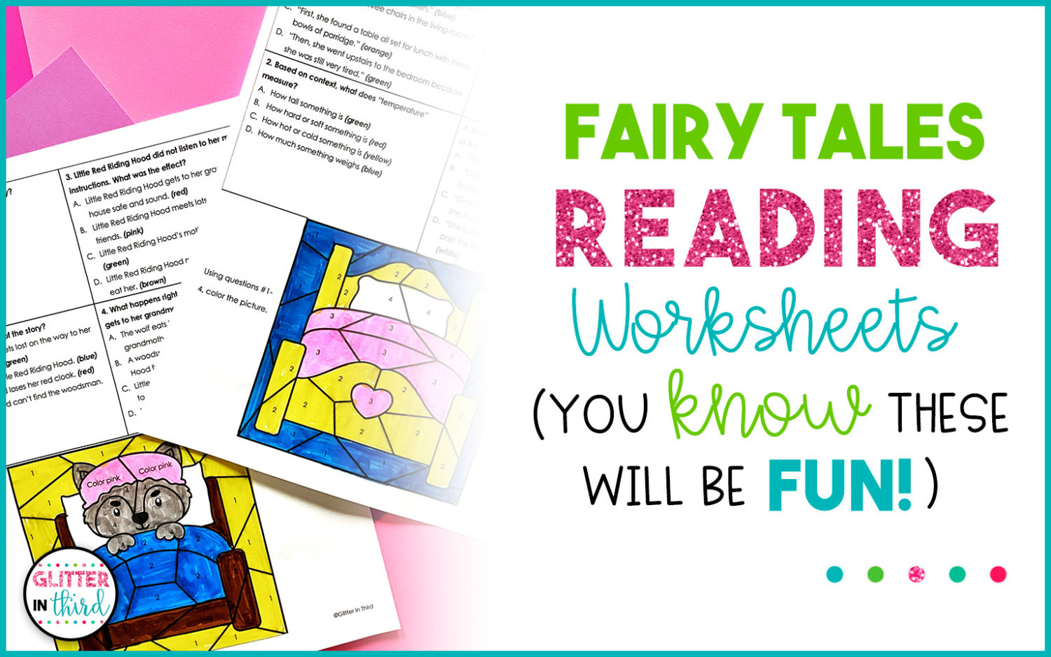 Fairy Tales Reading Worksheets (you know these are gonna be fun ...