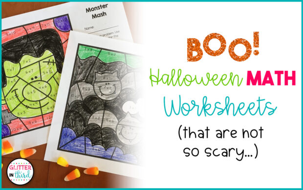 BOO! Halloween Math Worksheets (that are not so scary....) - Glitter in ...