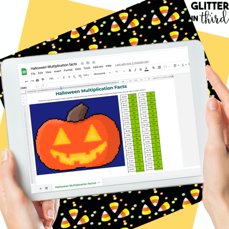 Make Math SPOOKY with Halloween Multiplication Pixel Art! - Glitter in ...