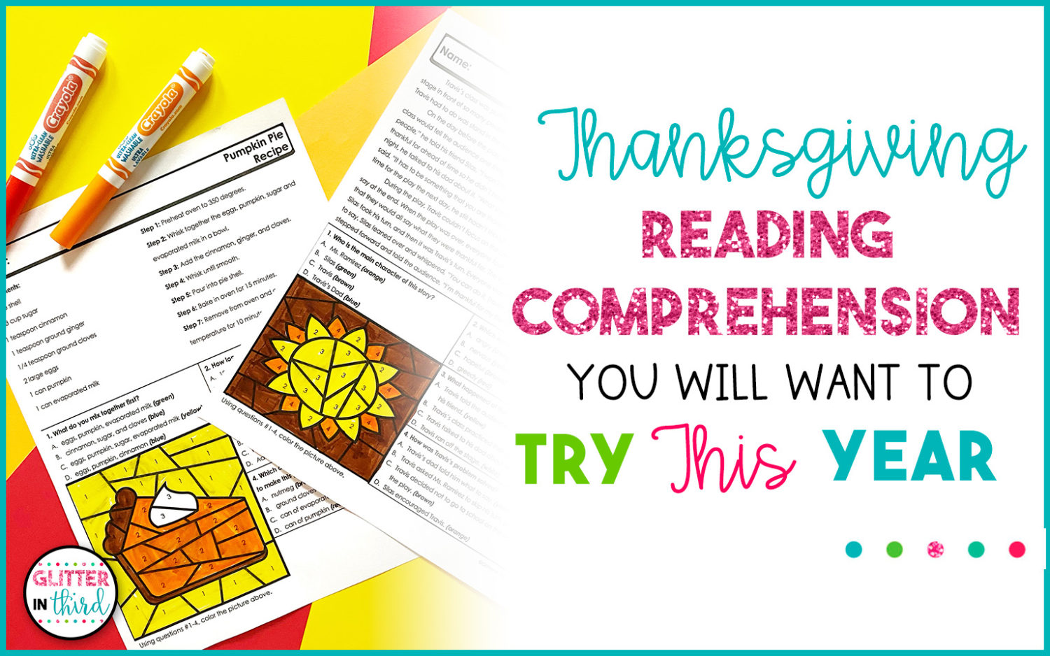 Thanksgiving Reading Comprehension You Will Want to Try This Year ...