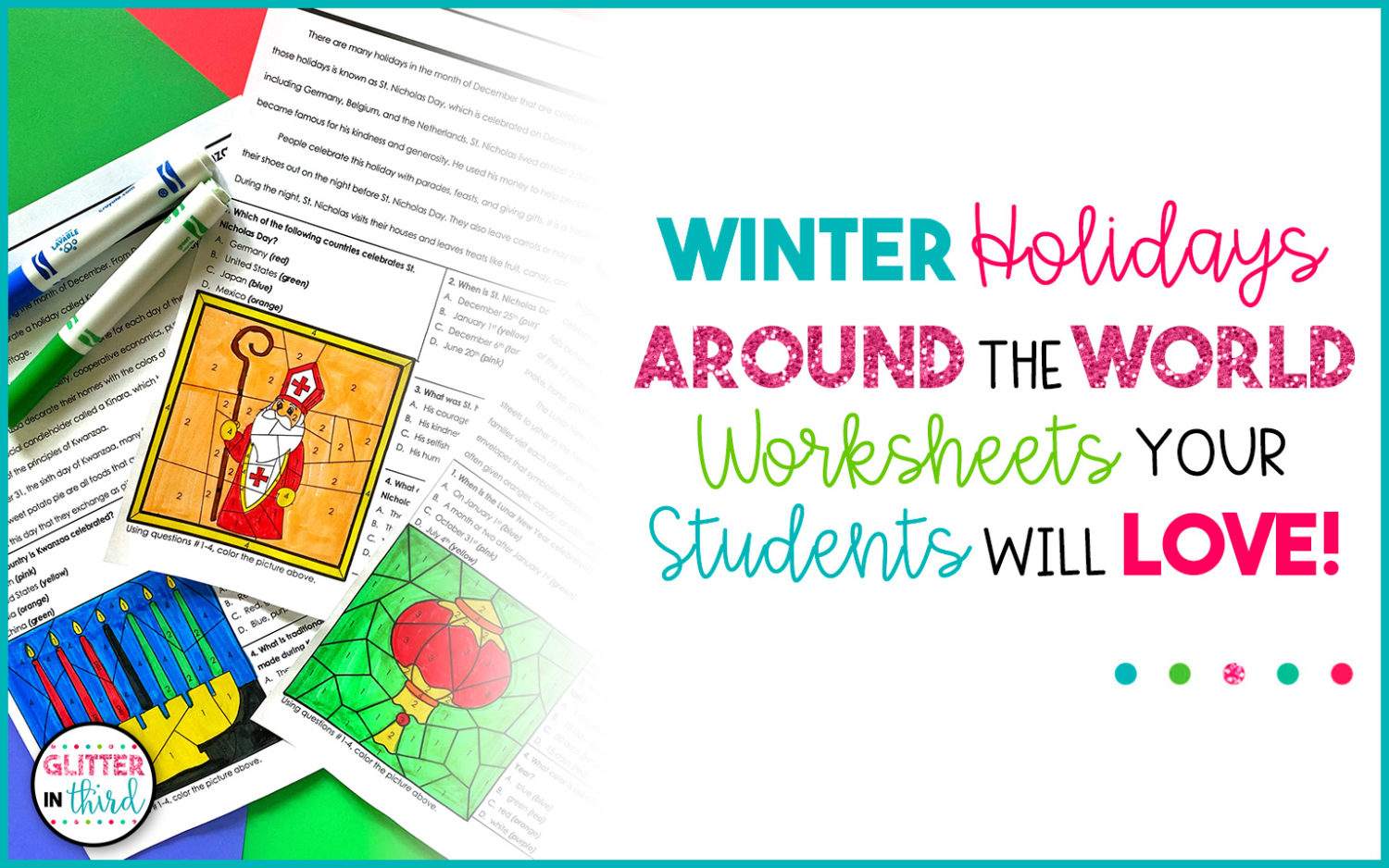 Winter Holidays Around the World Worksheets Your Students Will LOVE ...