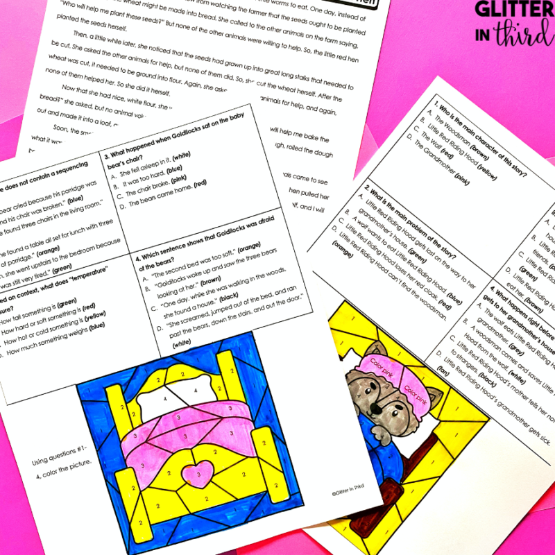 Fairy Tales Reading Worksheets (you know these are gonna be fun ...