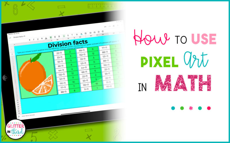 How to Use Pixel Art in Math - Glitter in Third