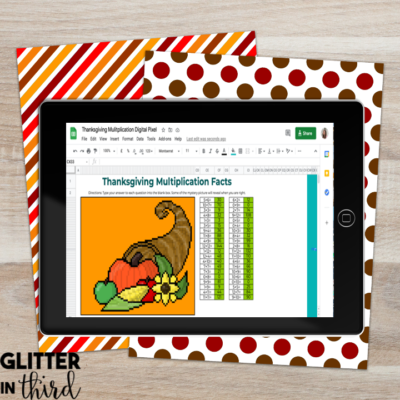 Thanksgiving Multiplication Pixel Art to ENGAGE Students (which is darn ...