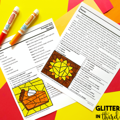 Want a FREE Thanksgiving multiplication color-by-number? - Glitter in Third