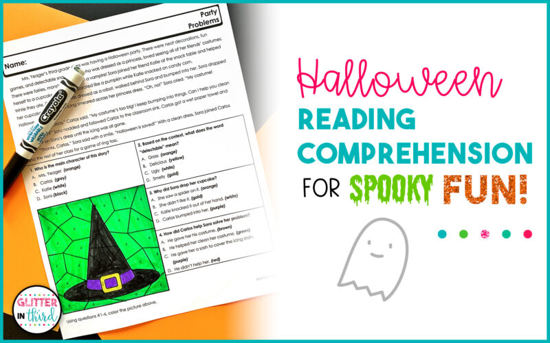 3rd Grade Halloween Reading Comprehension For SPOOKY Fun! - Glitter in ...