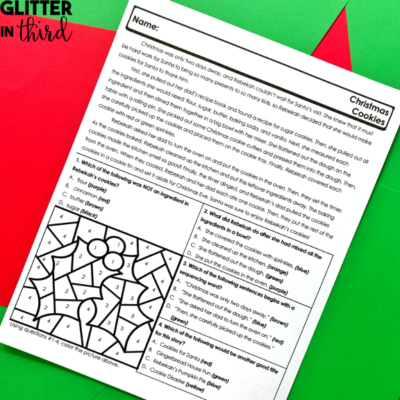 Have a Holly Jolly CHRISTMAS PRINTABLE WORKSHEET! - Glitter in Third