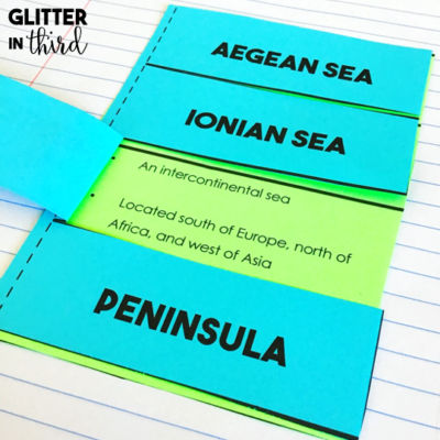 An Alternative to An Ancient Greece Map Worksheet - Glitter in Third