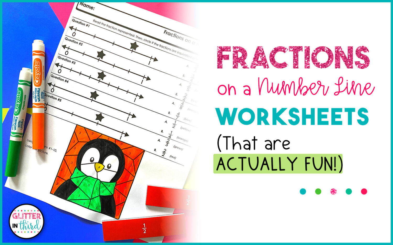 Fractions on a Number Line Worksheets (that are ACTUALLY FUN ...