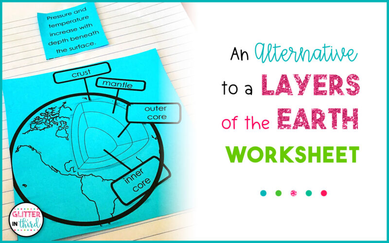 An Alternative to a Layers of the Earth Worksheet - Glitter in Third