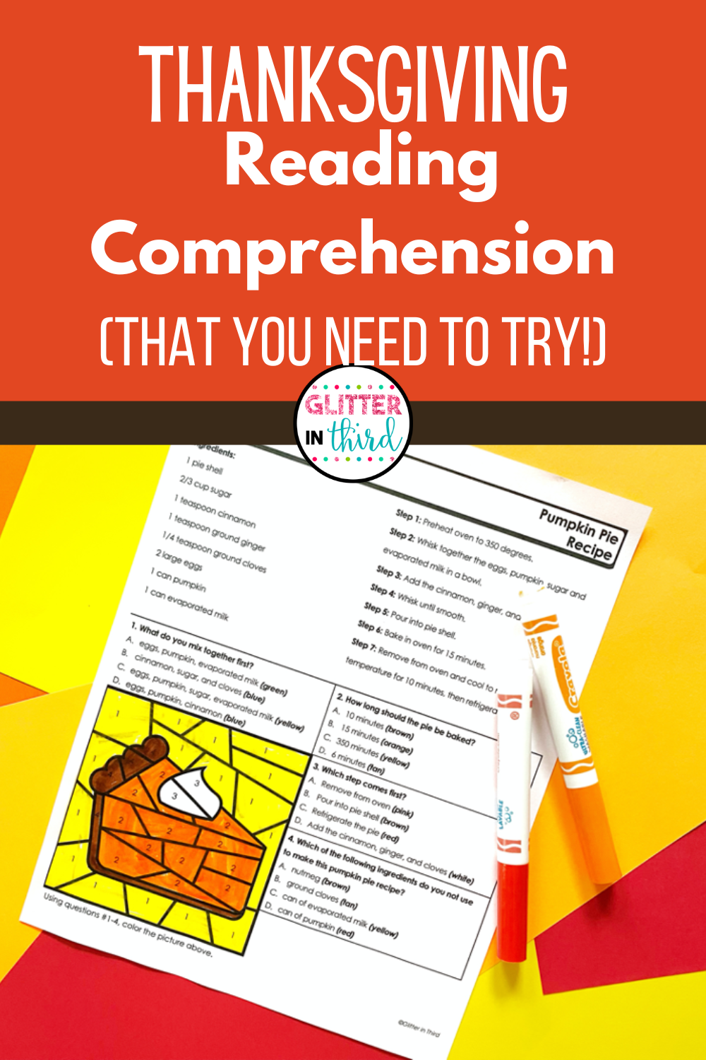 Thanksgiving Reading Comprehension You Will Want to Try This Year ...