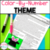 Determining Theme Color-By-Number Worksheets - Glitter in Third
