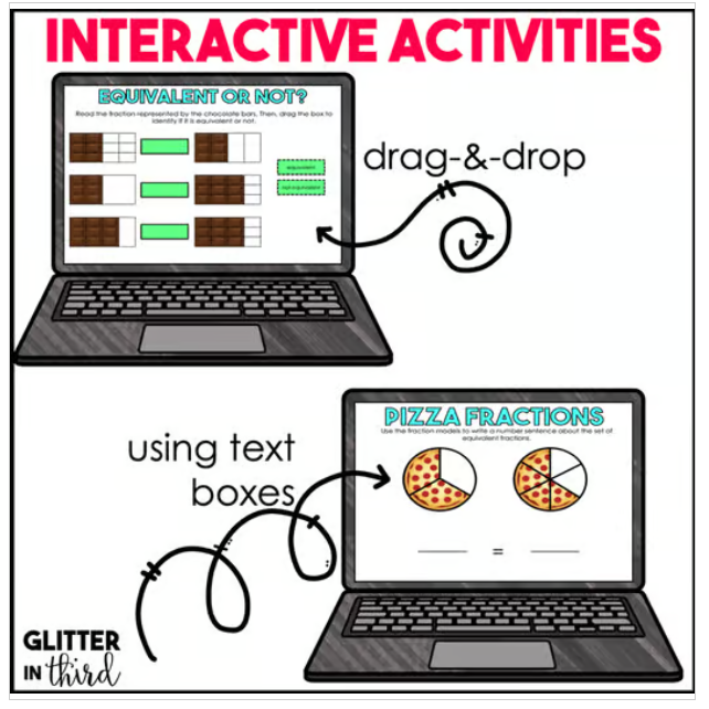 Equivalent Fractions Activities for Google Classroom Digital Resources ...