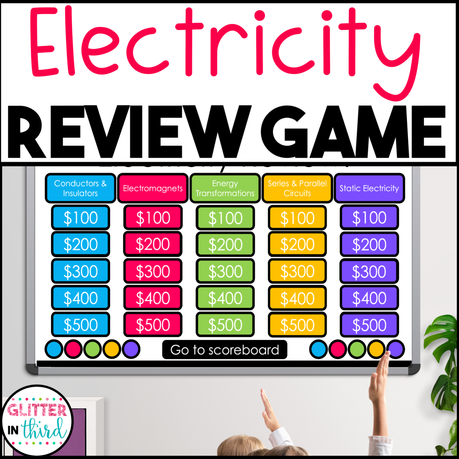 5th Grade Science Jeopardy SOL Review Game BUNDLE - Glitter in Third