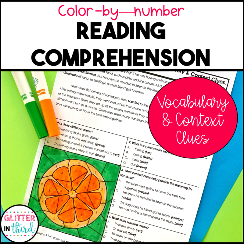 3rd Grade Context Clues Worksheets Passages Reading Comprehension ...