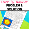 Problem and Solution Color-By-Number Worksheets - Glitter in Third