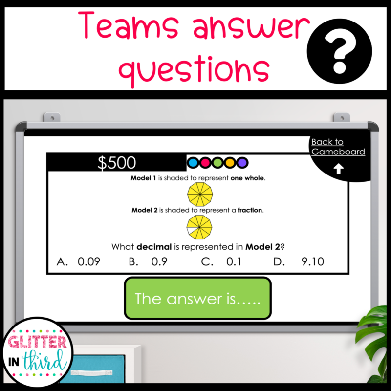 4th Grade Math SOL Review Game - Glitter in Third