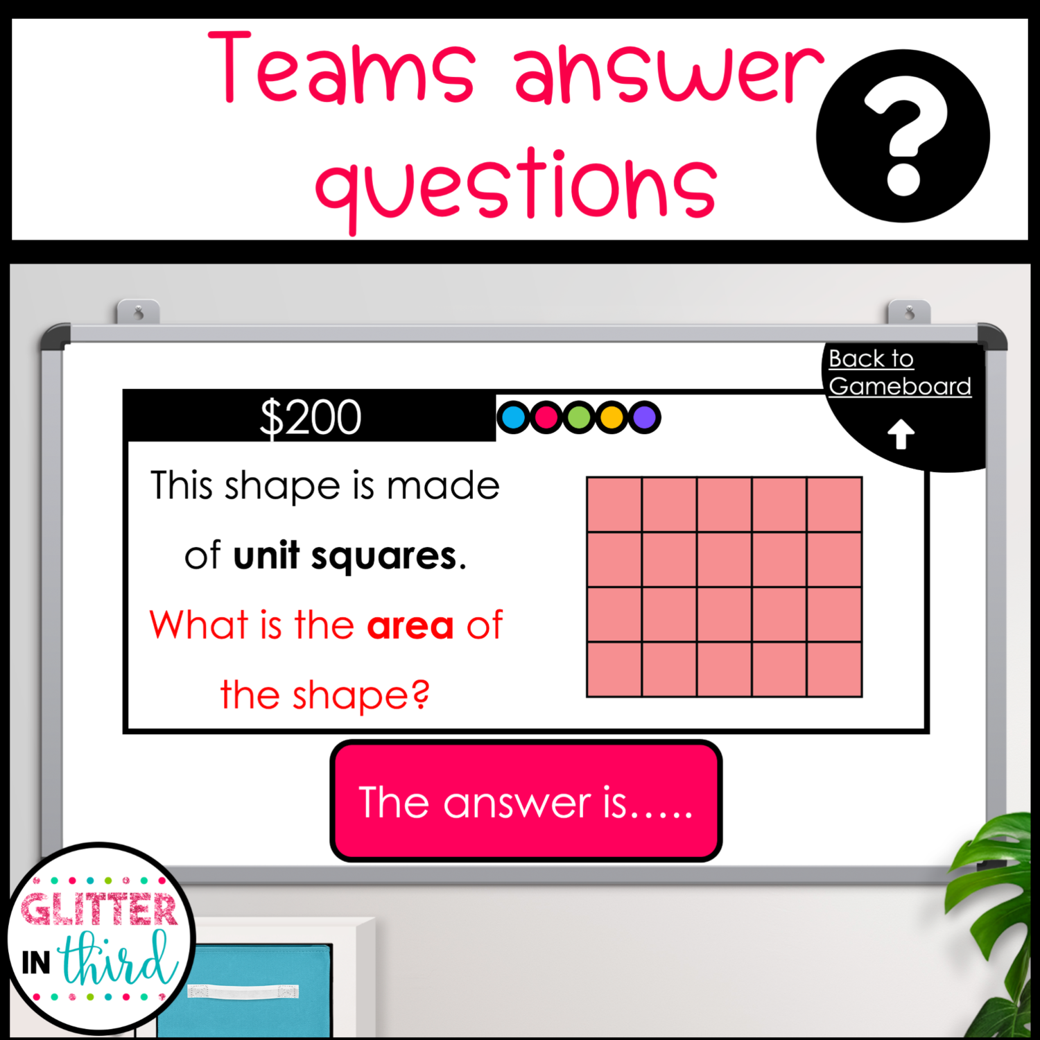 Area and Perimeter Review Game - Glitter in Third